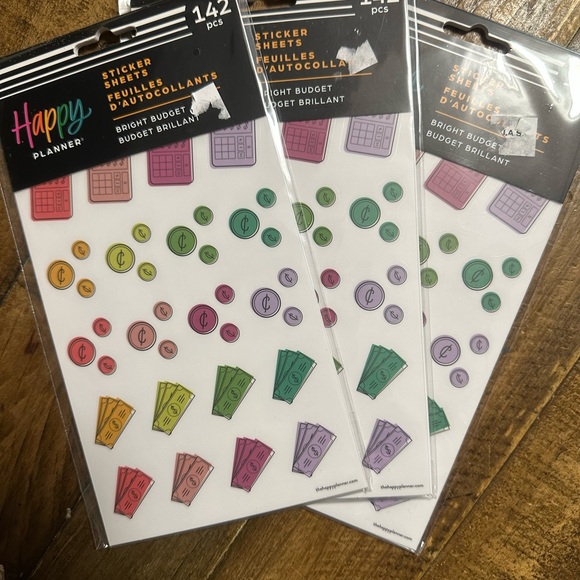 The Happy Planner | Office | Happy Planner Bright Budget Sticker Sheets ...